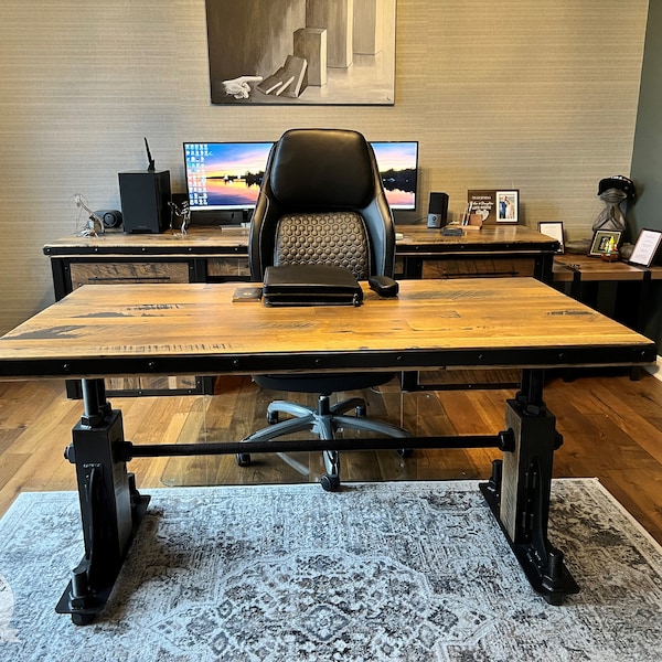 Industrial Desk - Etsy