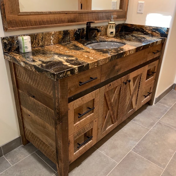 Barn Wood Vanity - Etsy