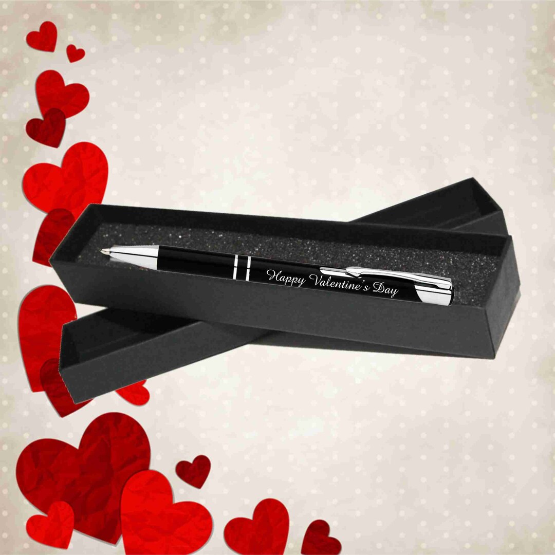 Valentines Day Personalised Pen Set Laser Engraved Valentines Day Free ...