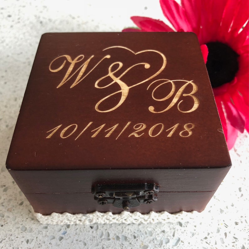 Personalised Timber Wedding Ring Box Wooden Ring Box Wedding - Etsy