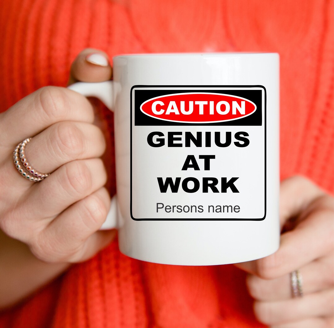 Genius at Work Mug - Personalised Coffee Mug - Christmas Gift - Etsy ...