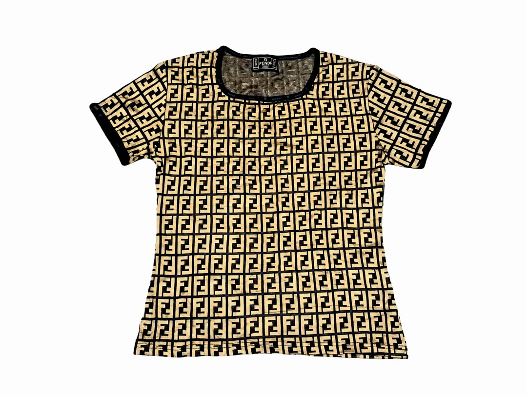 Vintage FENDI Monogram Tee Fendi Zucca - Etsy