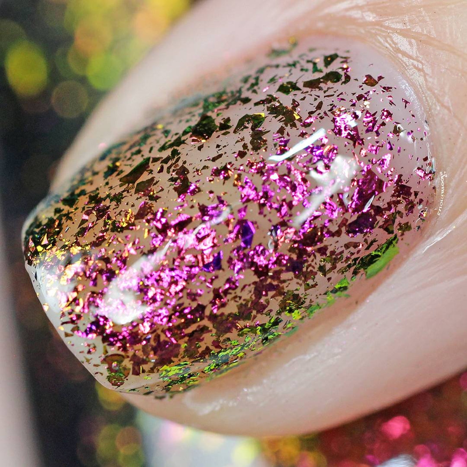 Flakie Nail Polish//selenium//indie Nail - Etsy