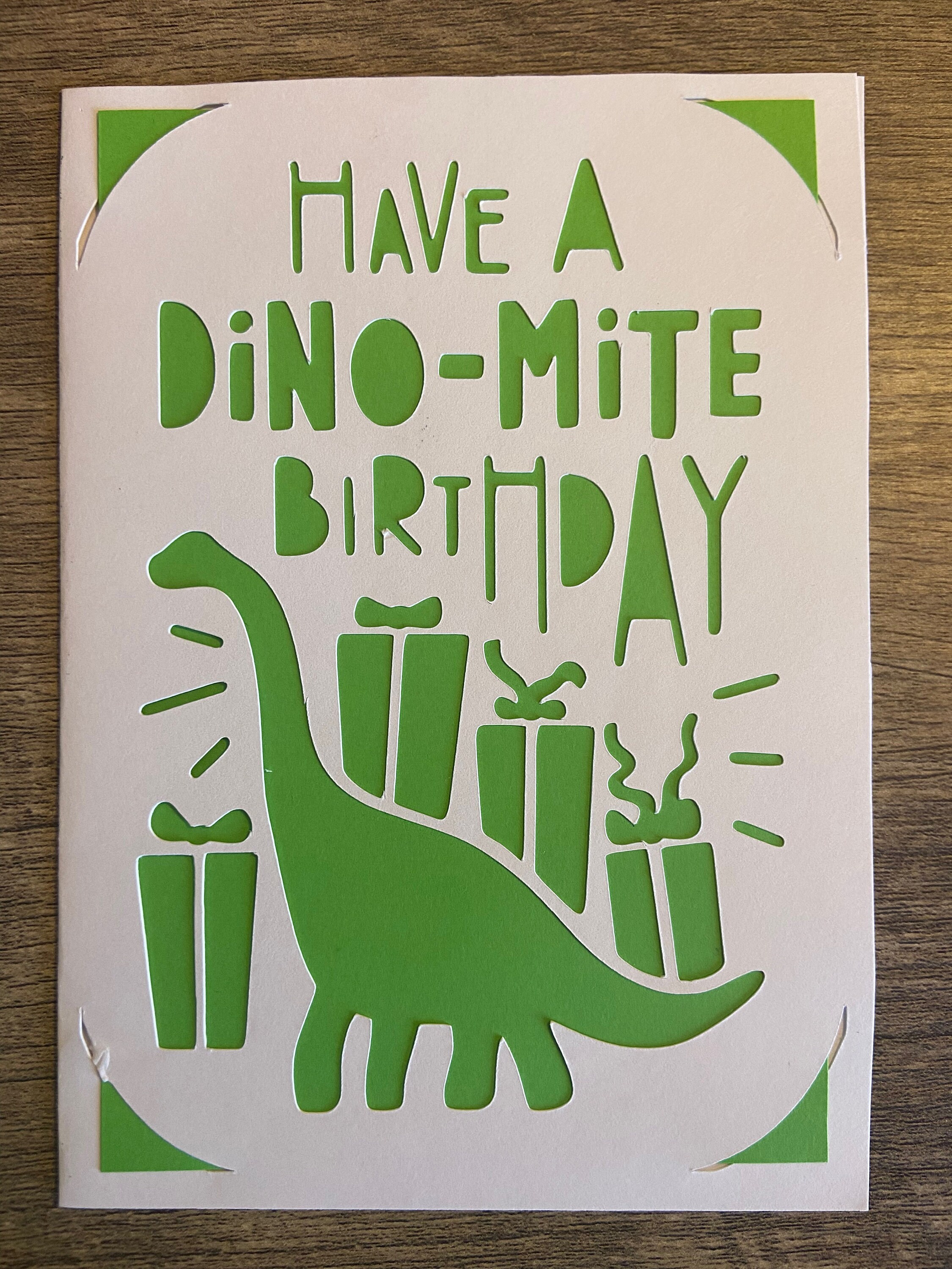 Dinosaur Birthday Card - Etsy
