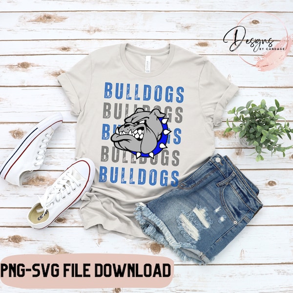 Bulldog School Mascot Svg - Etsy