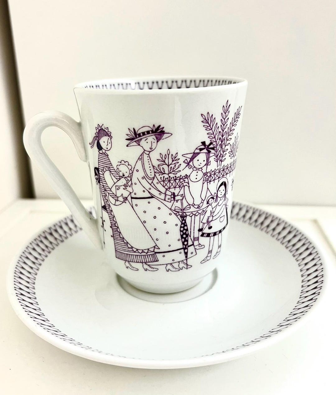 Arabia Emilia Cup and Saucer Very Very Rare Purple - Etsy