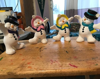 Personalized Ceramic Snowman Personalized Winter Birthday Gift - Etsy