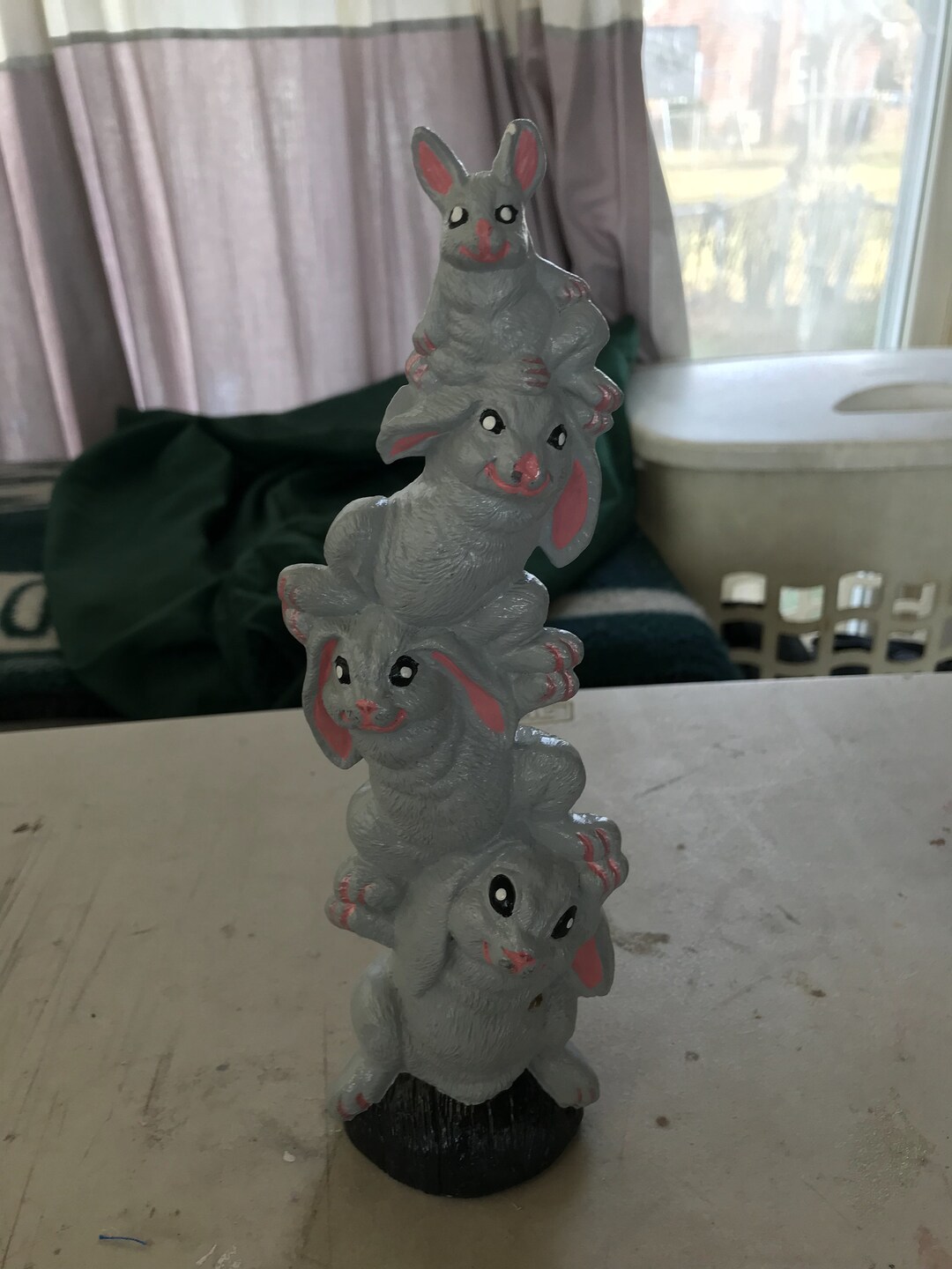 Vintage Easter Rabbit Totem Pole - Etsy