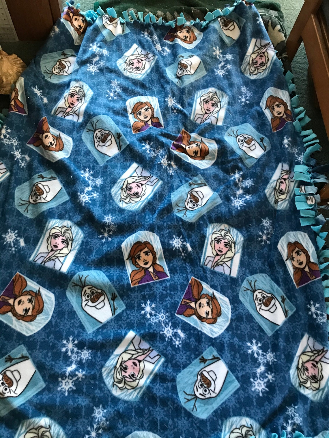 Disney Frozen/Olaf Tie Blanket LARGE ADULT SIZE | Etsy