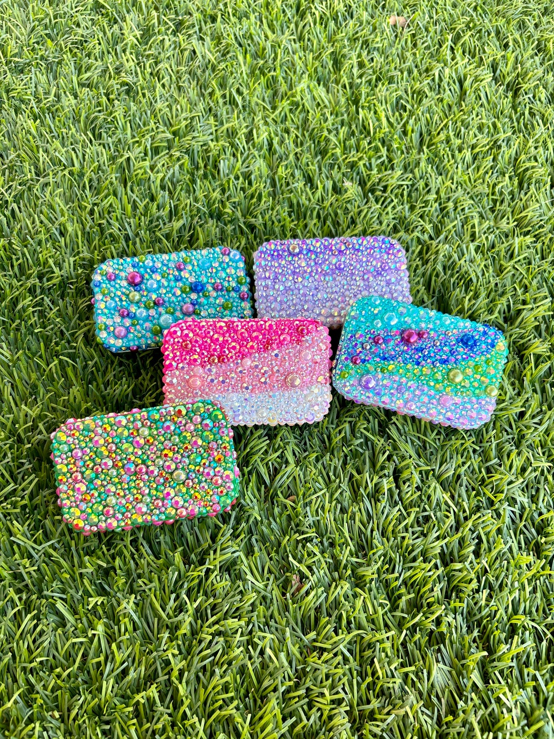 Bedazzled Boxes Rhinestone Bedazzled Fridge Magnets Set - Etsy