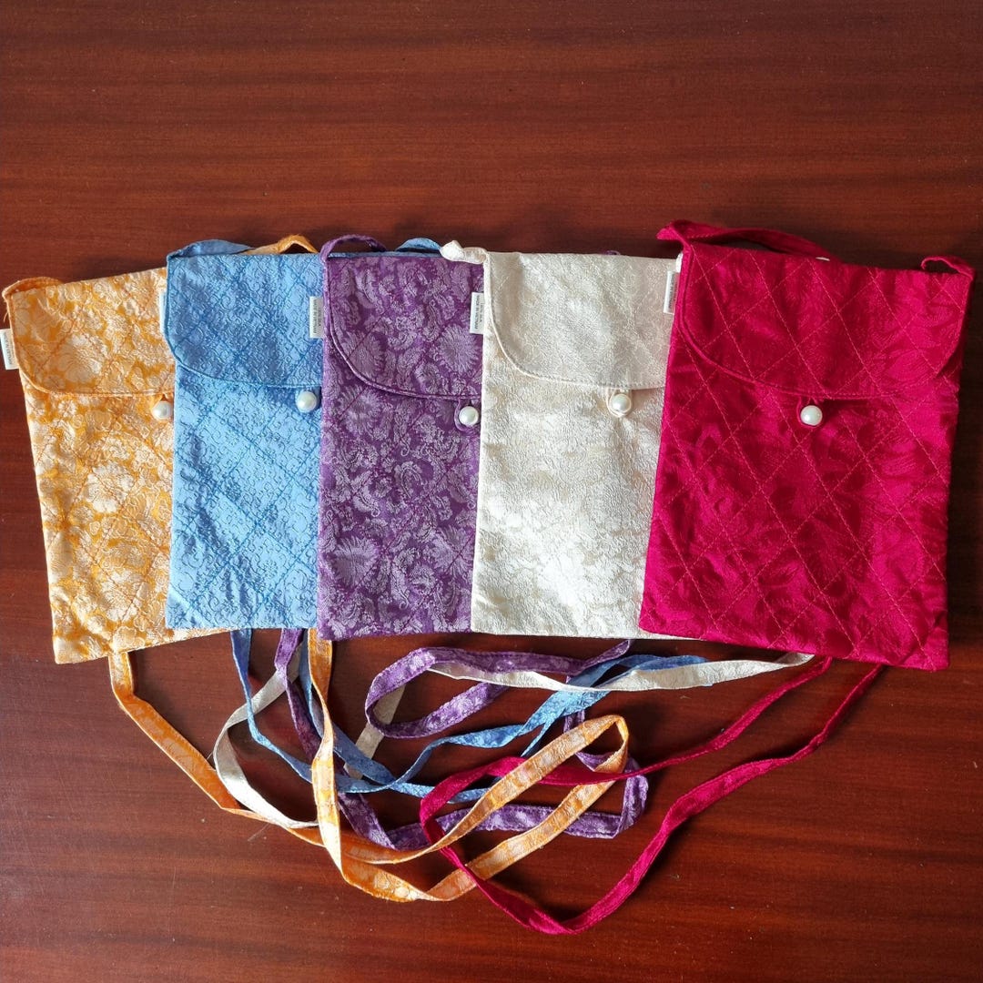 Luxury Silk Crossbody Phone Bag, Silk Mobile Phone Bag, Cross Body Bags ...