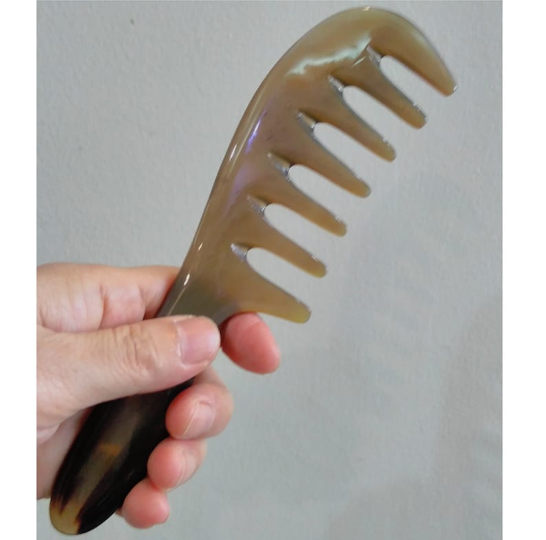 Natural Horn Comb Extra Wide Toothed Comb Anti Static - Etsy Ireland