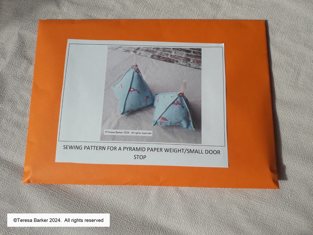 Pattern for a Small Pyramid Doorstop or Paperweight, Physical Pattern ...