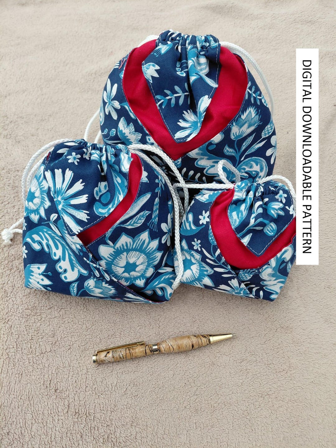 Pattern for a Fabric Origami Pouch Downloadable Pattern, Easy to Follow ...