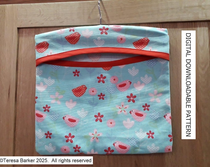 Clothespin Bag, Peg Bag in Multicoloured Polka Dot Spot Print Cotton ...