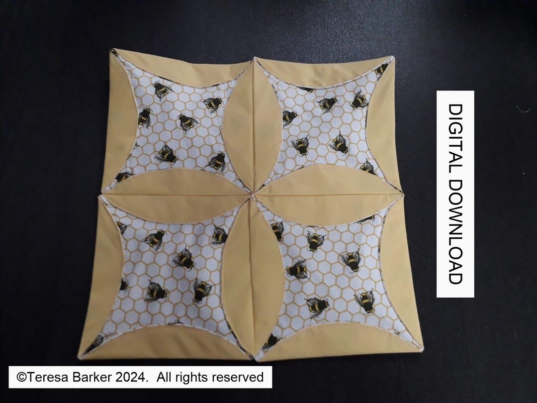 Pattern to Make Your Own Patchwork Table Centre Piece Mat, Downloadable ...
