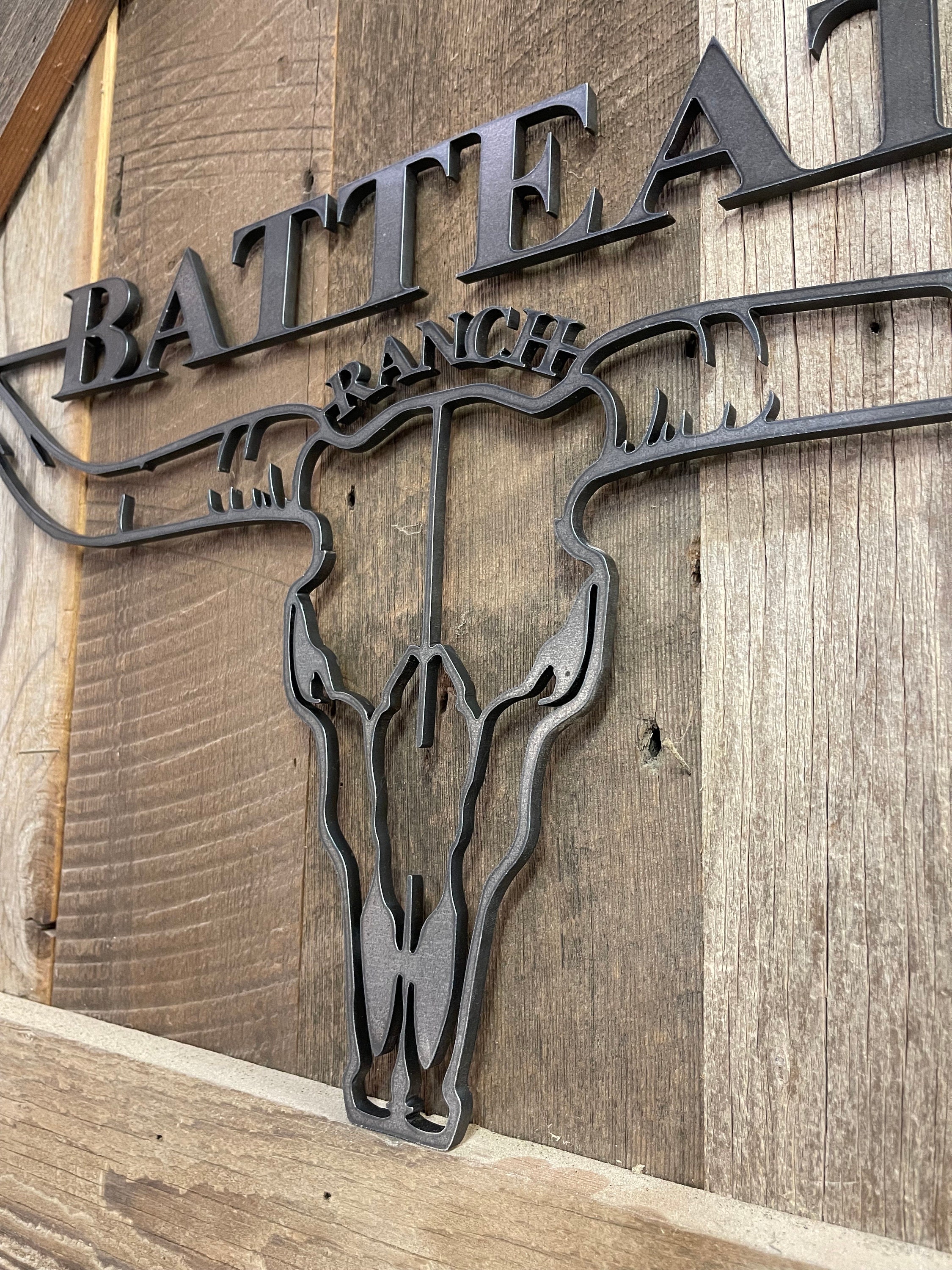 Custom Metal Sign, Plasma Cut Metal Art, Metal Letters, Longhorn Sign ...