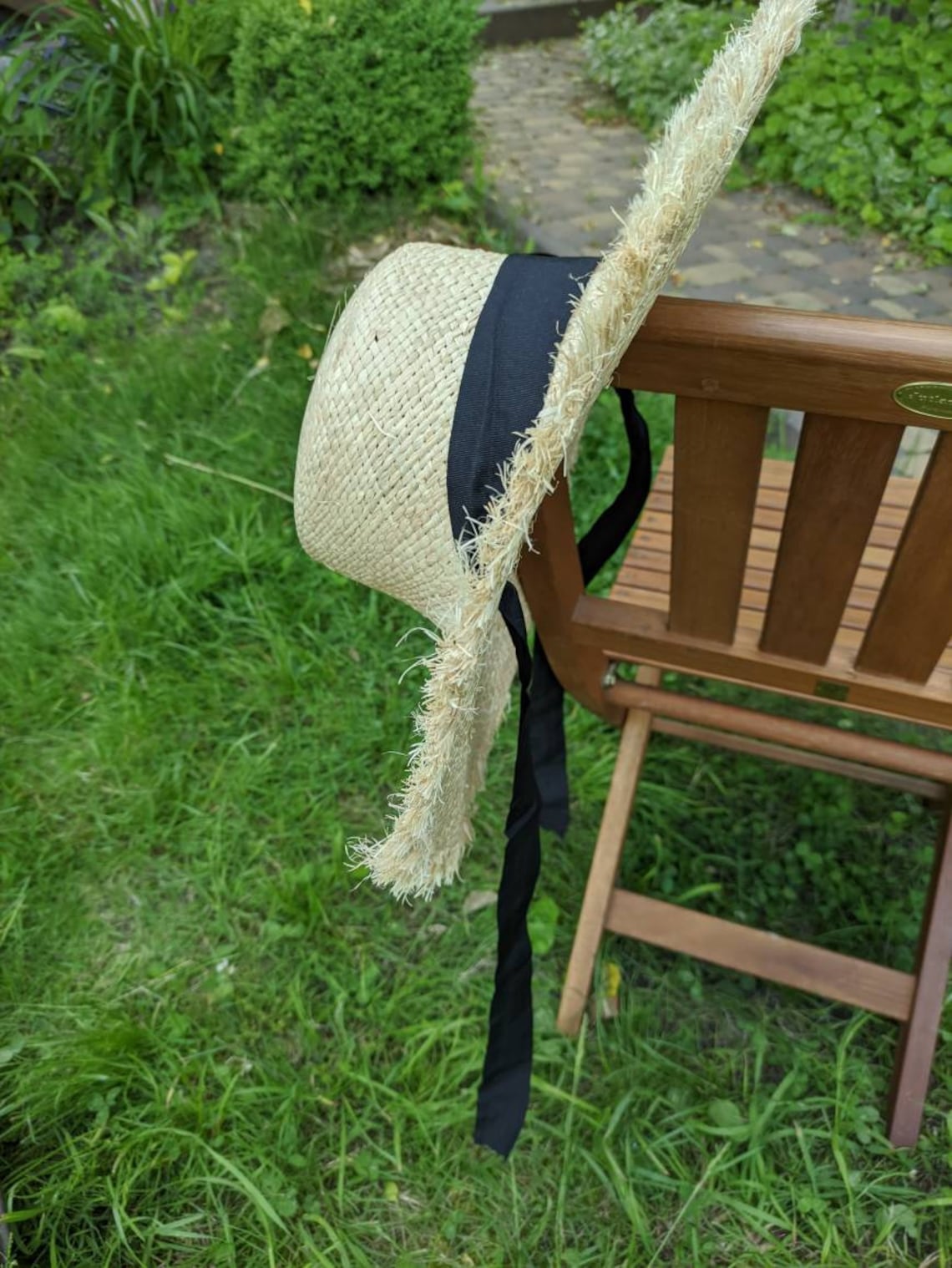 Fringed Wide brimmed raffia hat FRINGE Sun hat for Beach | Etsy