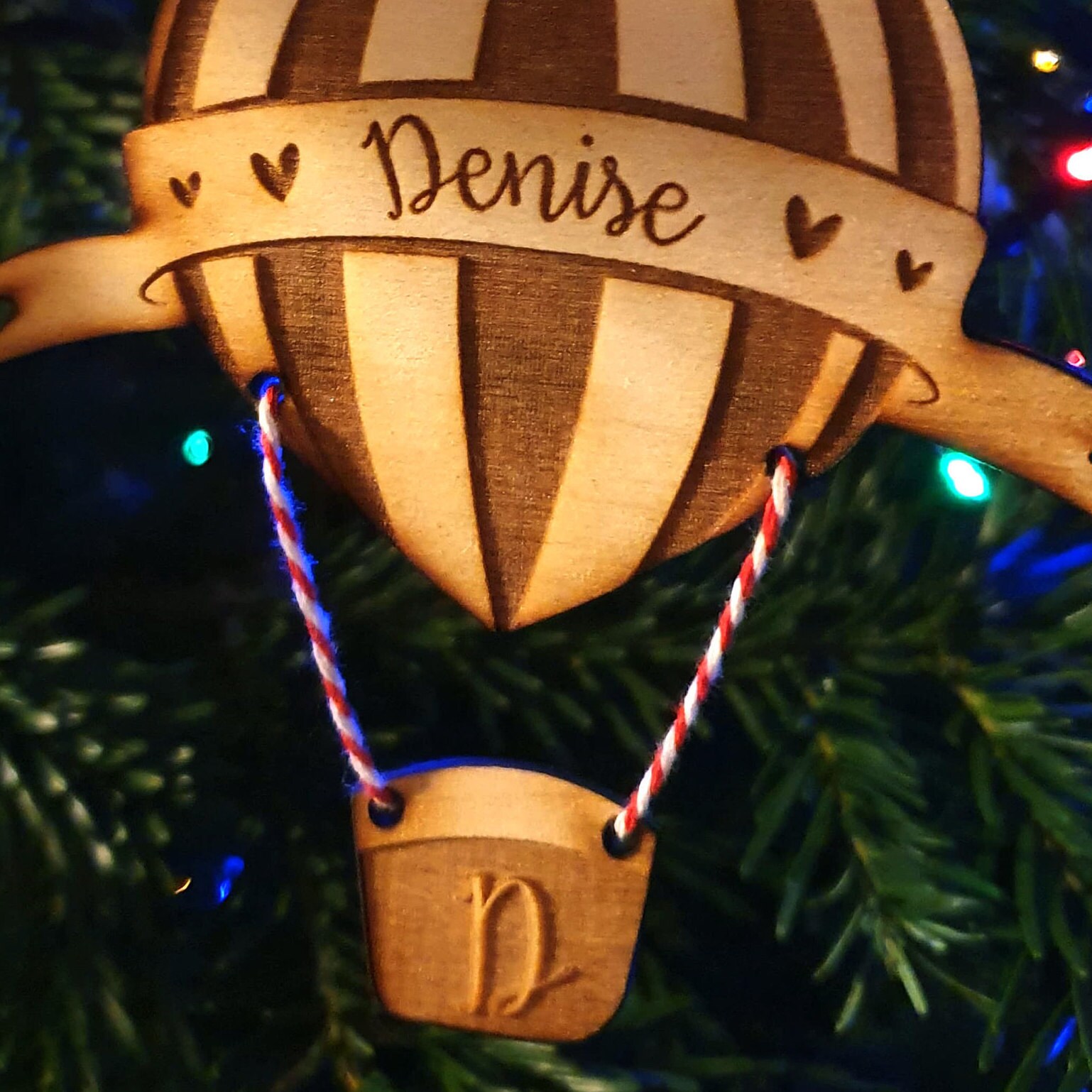 Hot Air Balloon Decoration Christmas Laser Cut Bauble Baby - Etsy