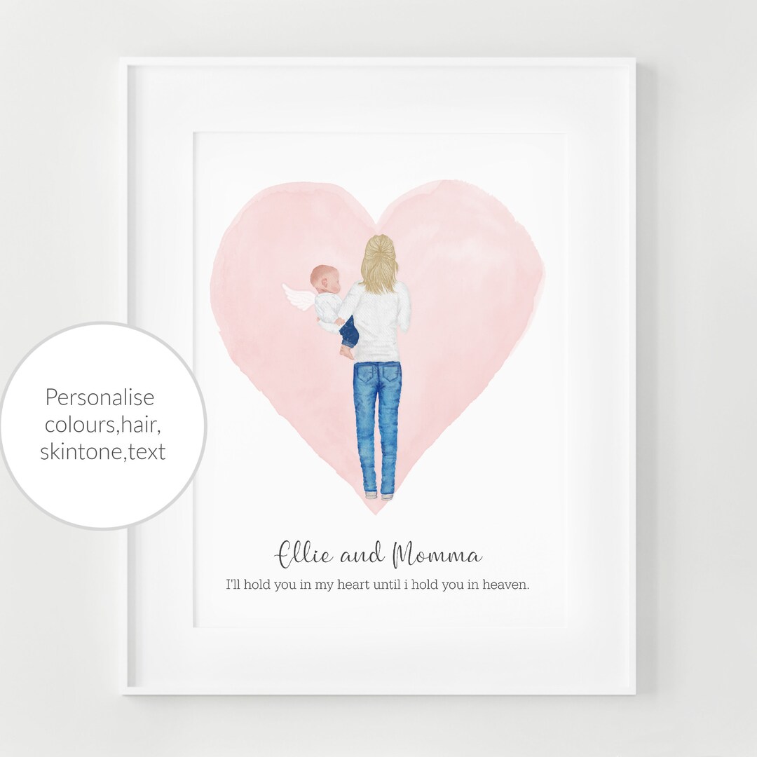 Baby Loss Print Digital Download Mom and Baby Angel Baby - Etsy