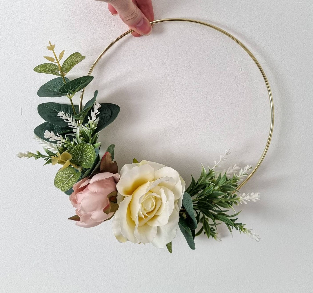 Flower Girl Hoop Floral Ring. Flower Hoop. Flower Wreath. - Etsy