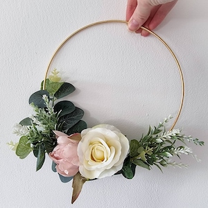 Flower Girl Hoop, Floral Ring. Flower Hoop. Flower Wreath. Bridesmaid ...