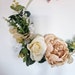 Champagne Peony and White Rose Floral Hoop. Flower Wreath. Bridesmaid ...