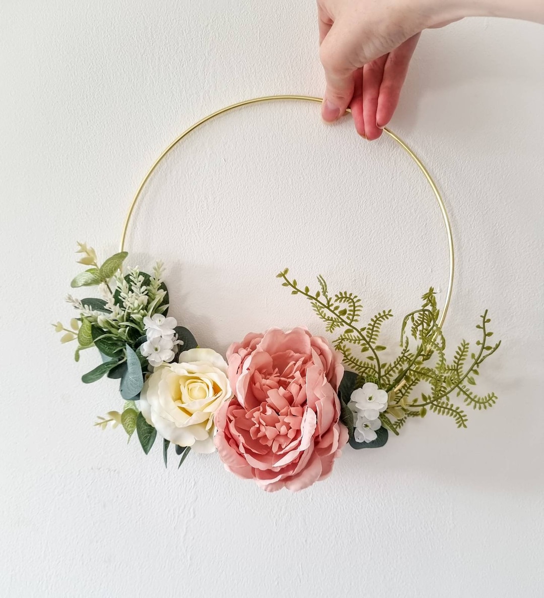 Bridesmaid Floral Hoop. Flower Hoop. Flower Ring. Bouquet. Bridesmaid ...