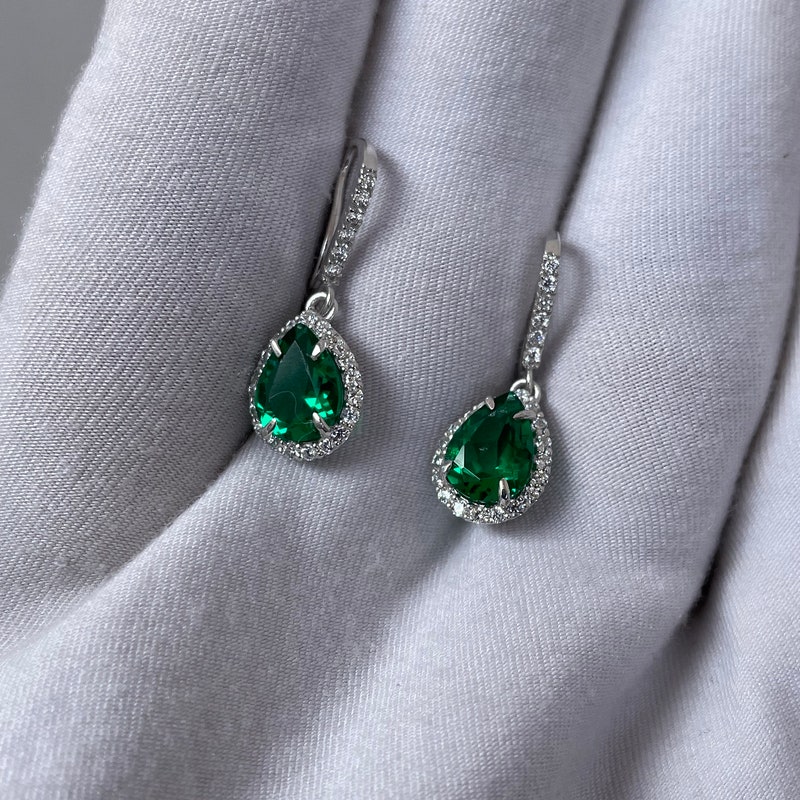 Emerald Drop Earring - Etsy