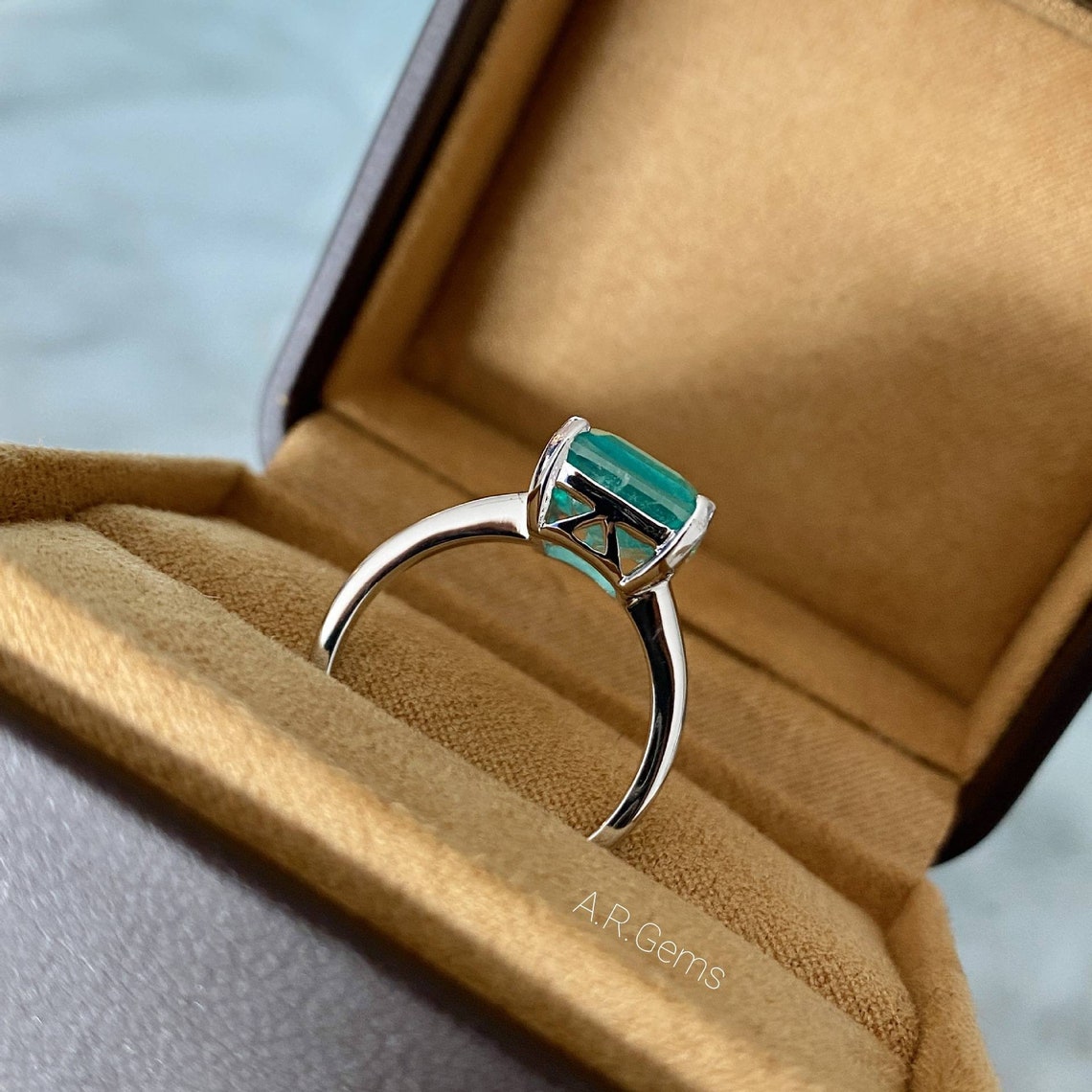 Paraiba Ring Tourmaline Ring Paraiba Silver Ring 925 | Etsy