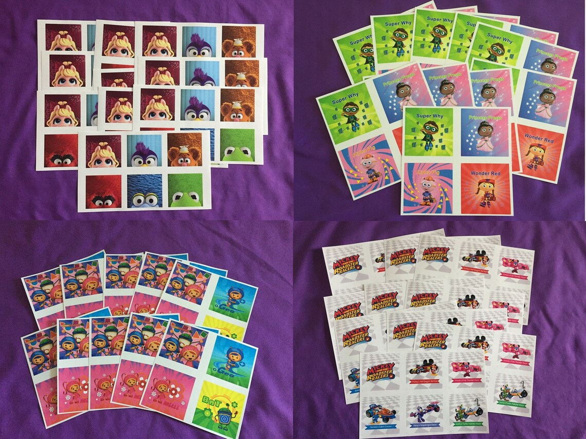 10 Sticker Sheets Party Favors Labels Muppet Babies PJ - Etsy