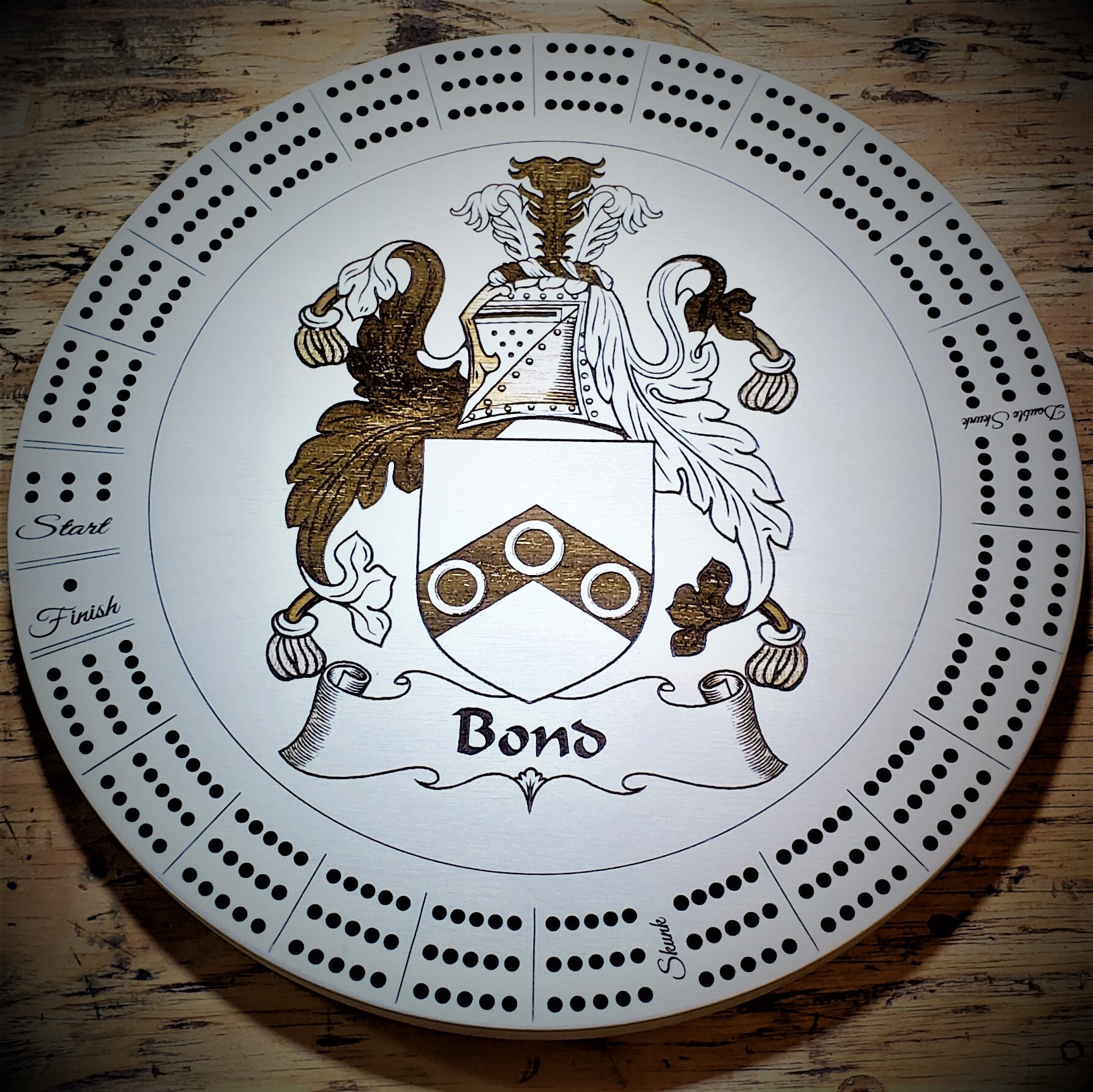 Family Crest Custom Cribbage Board - Etsy Canada