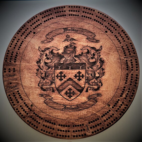 Family Crest Custom Cribbage Board - Etsy Canada