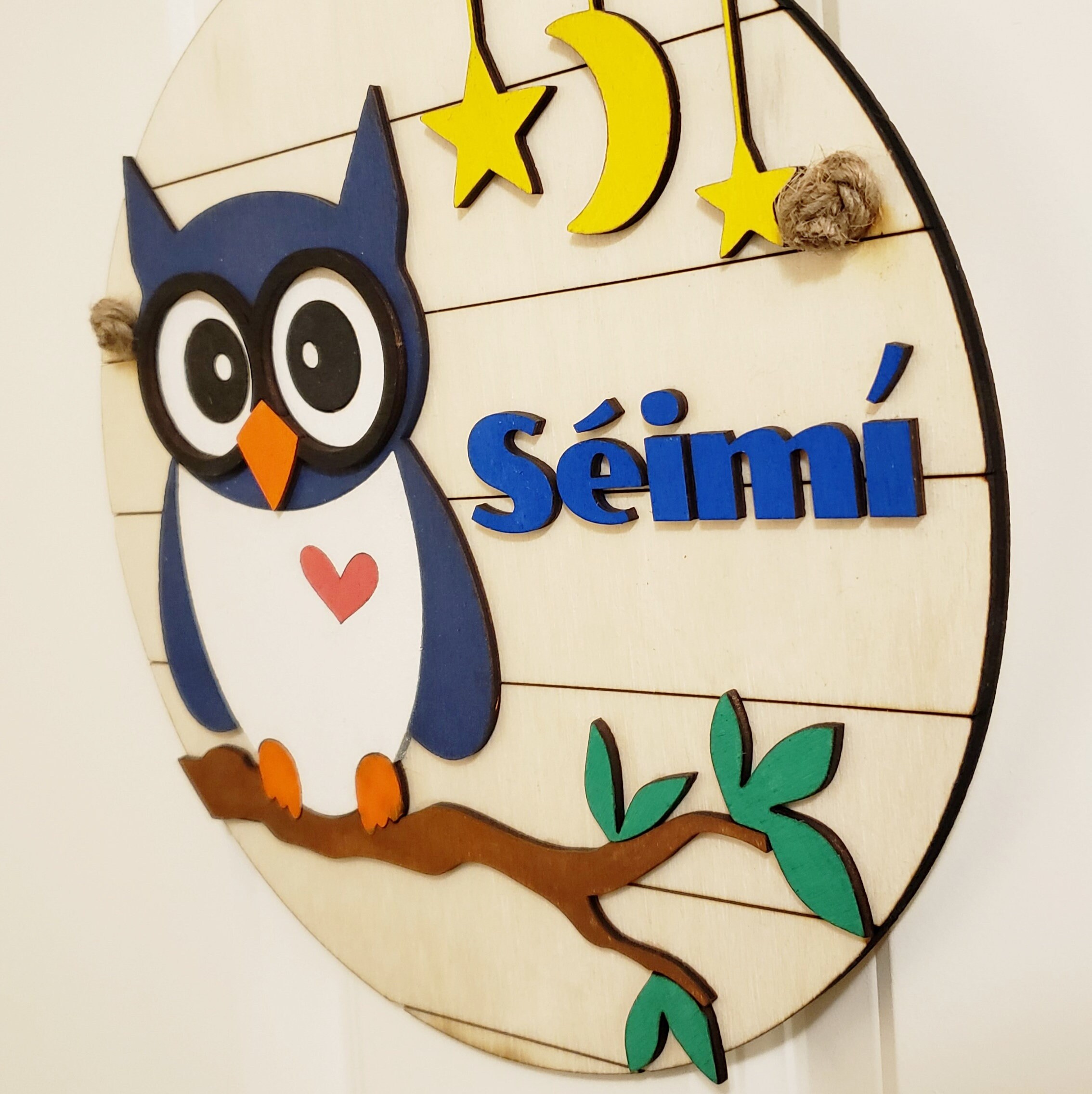 Owl Kid's Door Sign - Etsy