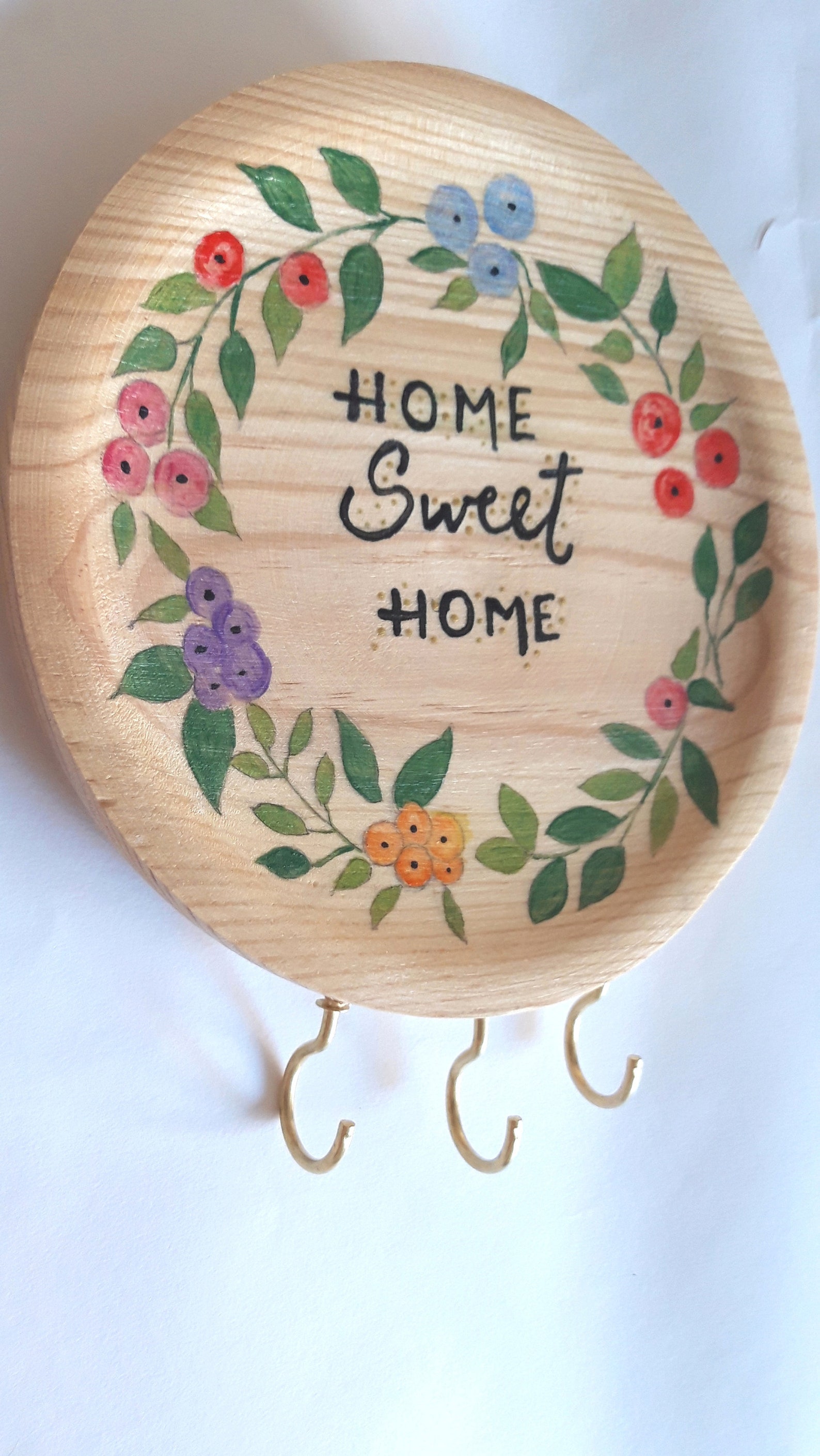 Handmade Wooden Keys Holder, Hand Keys, Key Holder, Hand Painted Key ...