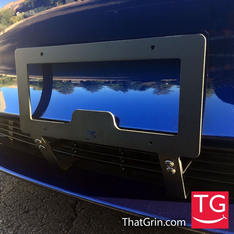 Tesla Model 3 Front License Plate Frame Mount Thatgrin Slipstream ...