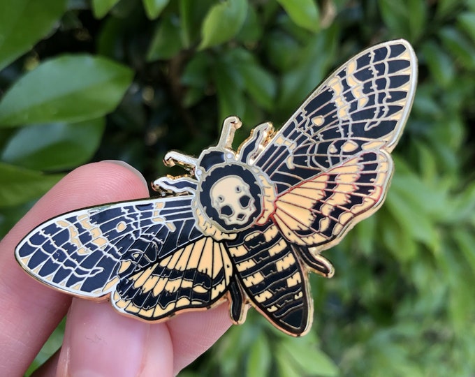 Death's-head Hawkmoth Hard Enamel Pin - Hawk Moth | Gold Variant ...