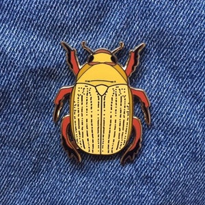 Christmas Beetle Hard Enamel Pin Lapel Pin Beetle Pin Beetle Brooch - Etsy