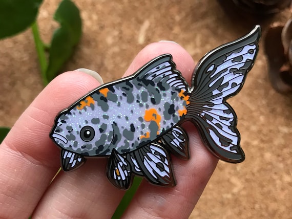 Shubunkin Goldfish Hard Enamel Pin Lapel Pin Goldfish Pin | Etsy