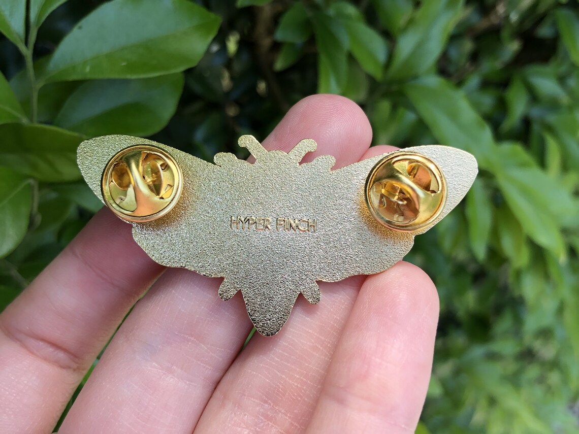 Death's-head Hawkmoth Hard Enamel Pin Hawk Moth Gold - Etsy