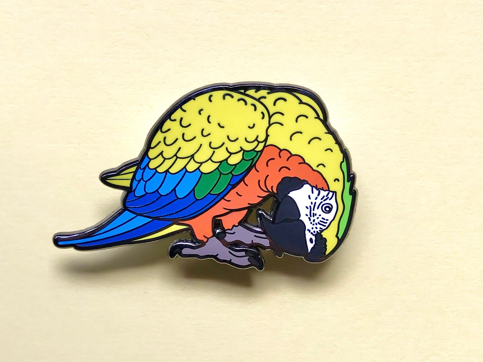 Comet the Camelot Macaw Hard Enamel Pin | Lapel Pin | Bird Pin | Macaw ...