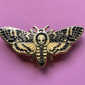 Death's-head Hawkmoth Hard Enamel Pin - Hawk Moth | Gold Variant ...