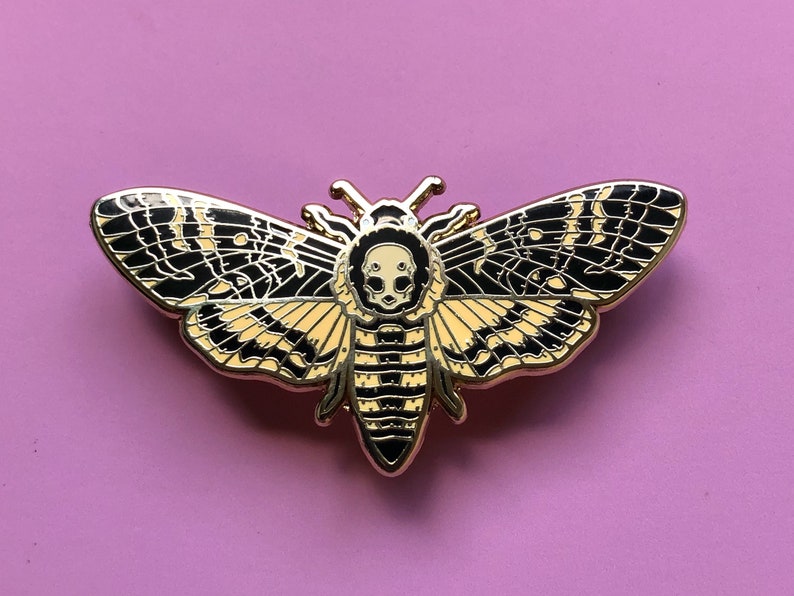 Death's-head Hawkmoth Hard Enamel Pin - Hawk Moth | Gold Variant ...
