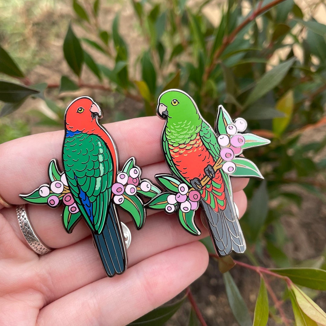 Australian King Parrot Hard Enamel Pin | Lapel Pin | Bird Pin | Parrot ...