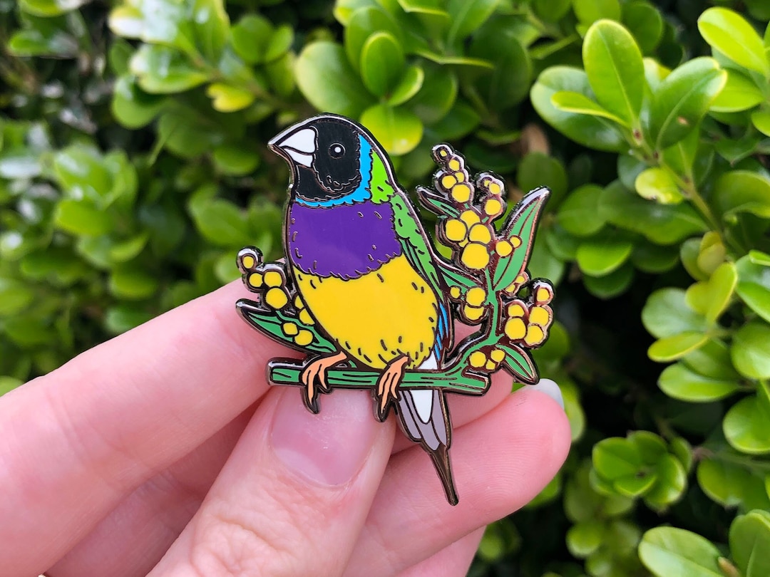 Gouldian Finch Hard Enamel Pin | Lapel Pin | Bird Pin | Finch Pin ...