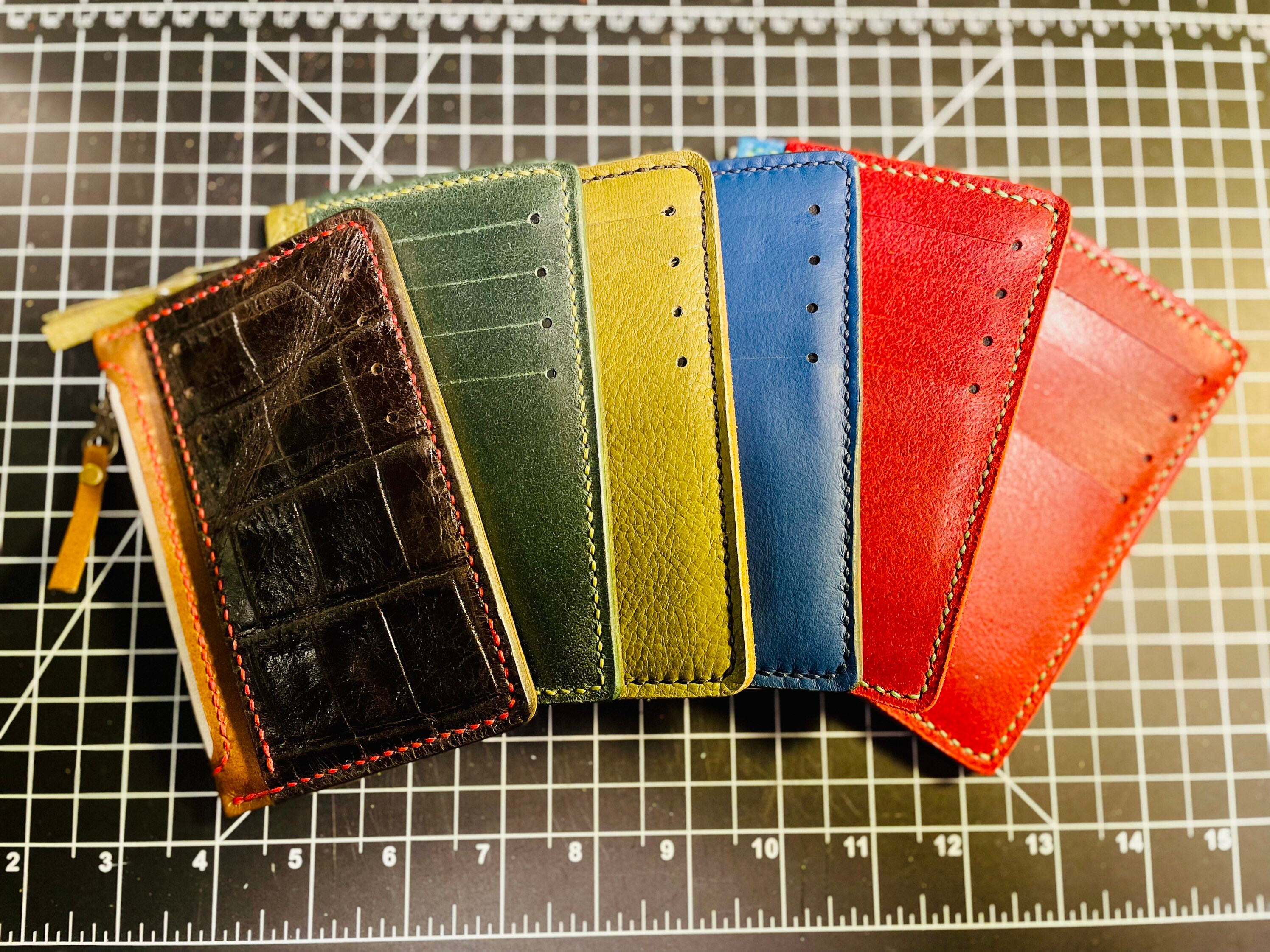 Made to Order Card Wallet with Zippered pouch