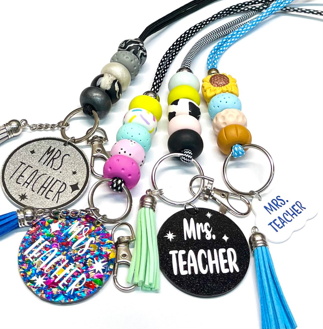 Personalized Lanyard Add-on, Personalized Name Keychain, Student ...
