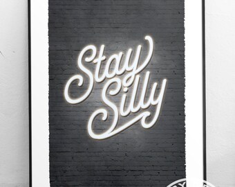 Stay Silly Wall Art - Etsy