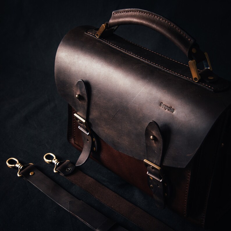 Small Leather Briefcase for Womenmini Laptop Bagleather | Etsy