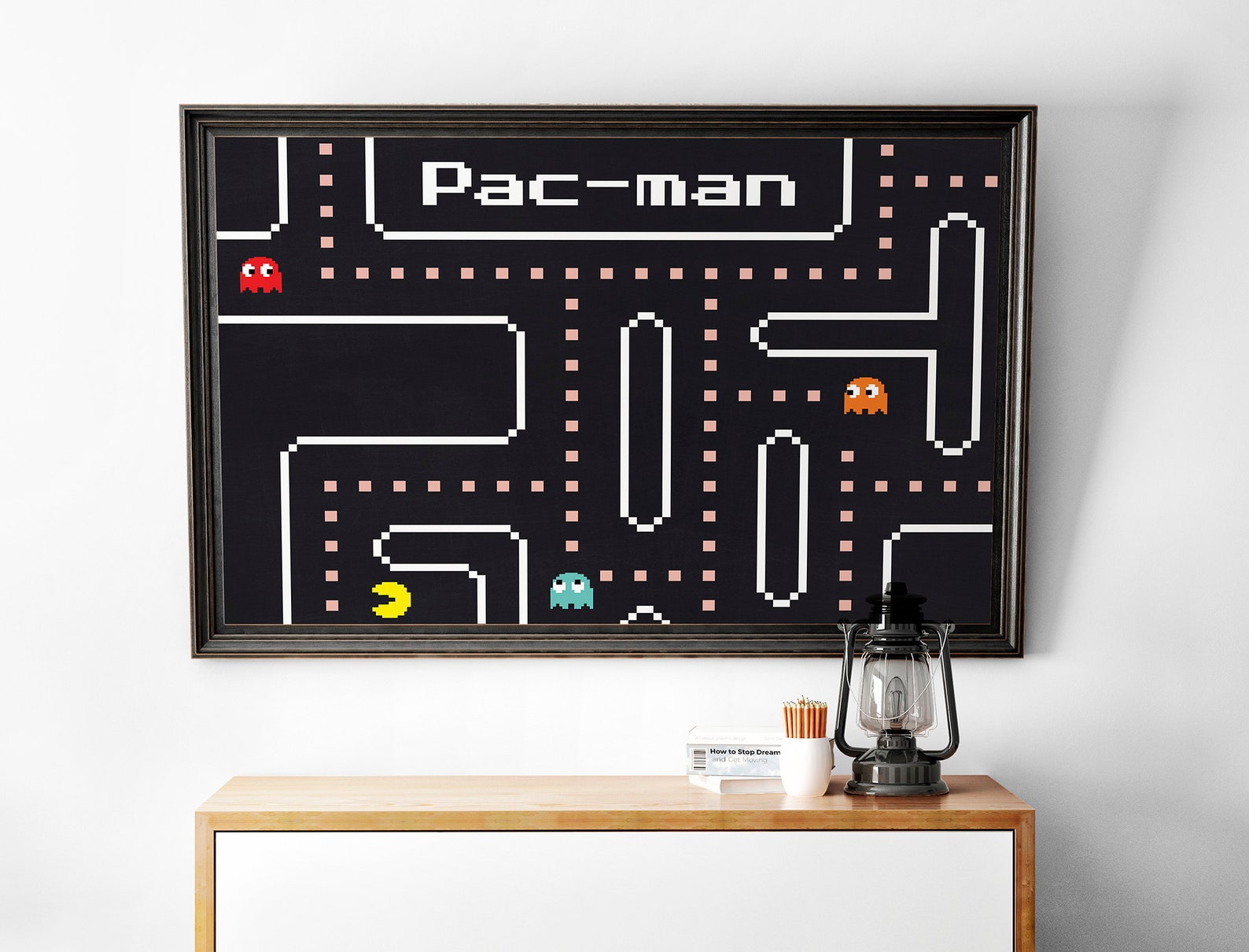 Pac-man Poster, Retro Video Game Poster, Pac-man Pattern, Game Room ...